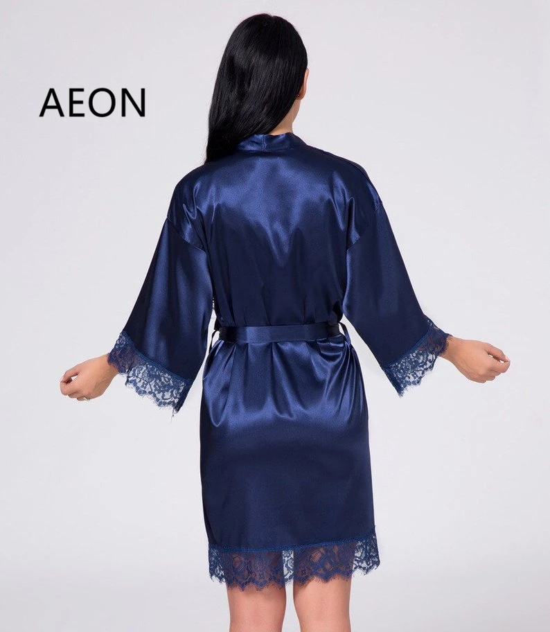 Custom Bridal Robe Gold Blank Silky Satin Robe Wedding Party Dresses ...