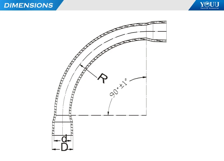 Youu 90 Degree Heavy Duty Sweep Bends Orange Swb20or -25 32 40 50 Pvc ...