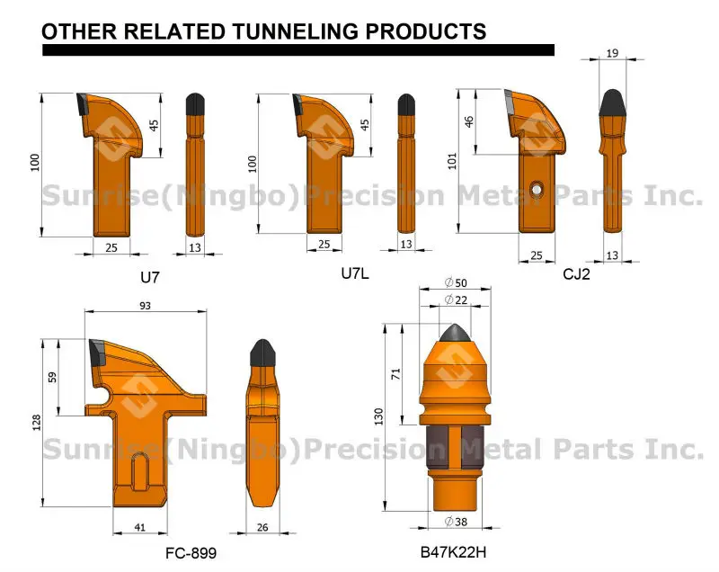 R60t Roadheader Cutting Teeth Conical Bit Tunnel Drill Picks Excavator ...
