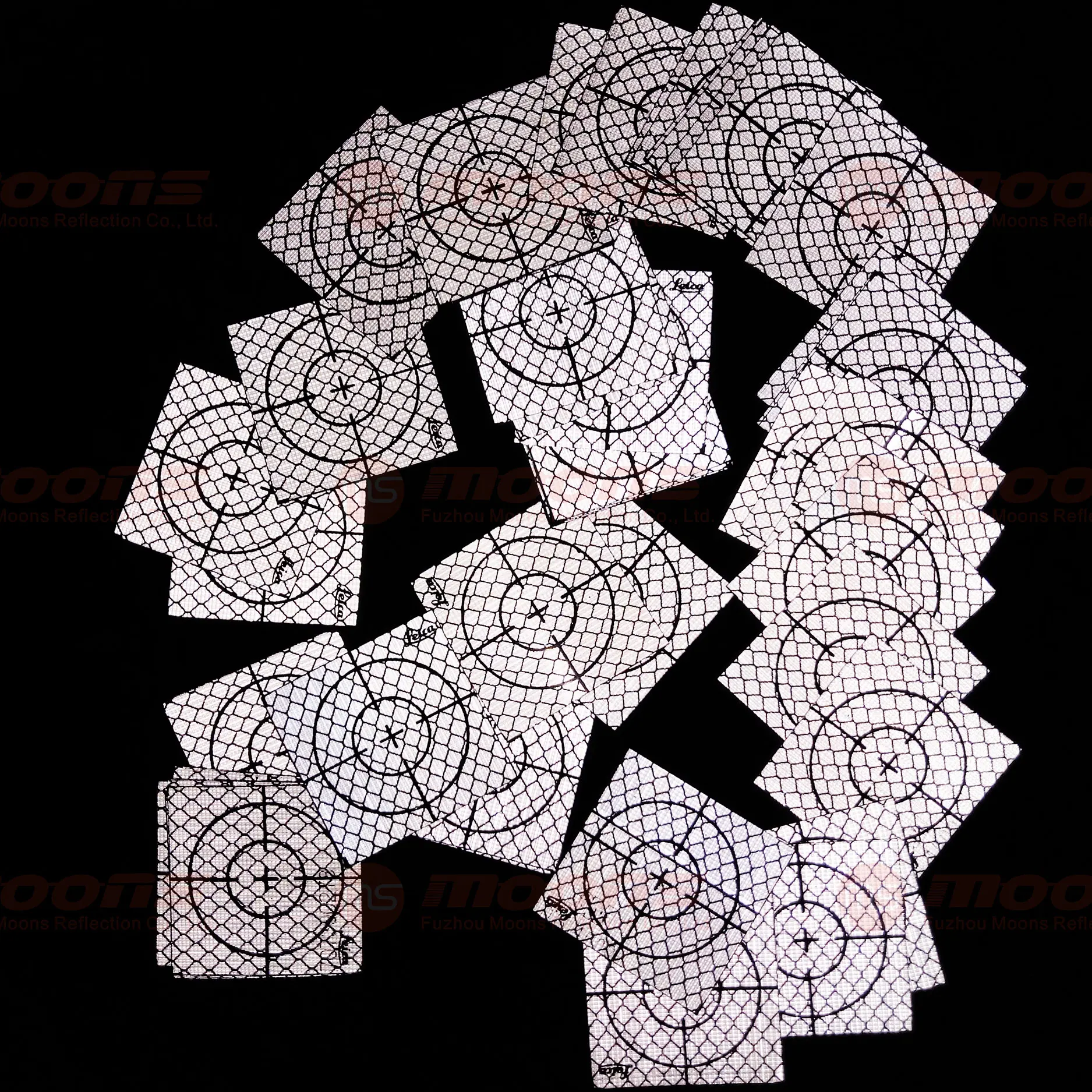 Customized High Visibility Reflective Target Adhesive Sheets for Survey