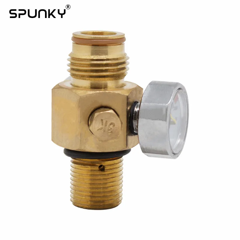 M18*1.5 Thread Paintball Co2 Tank Valve With On/off And Gauge - Buy ...