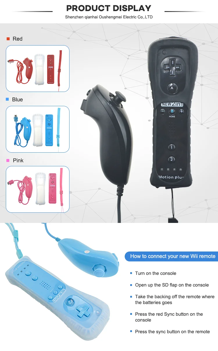 Built-in Motion Plus Wireless Remote Gamepad Controller For Nintend Wii ...