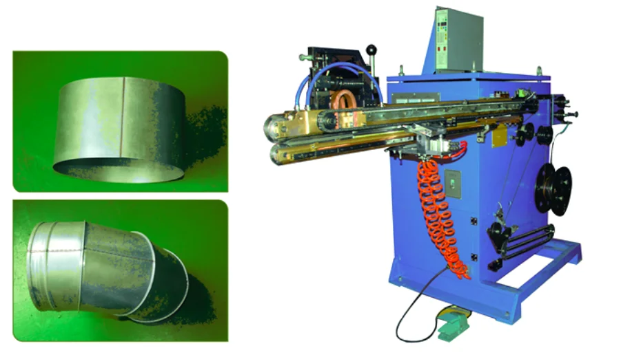 HVAC automatic Air duct longitudinal stitch seam welding machine for ...