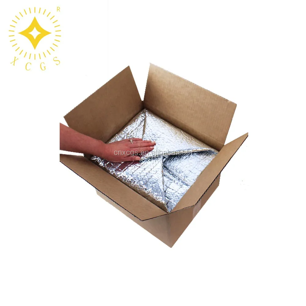 Food Packing Insulated Foil Bubble Box Liners Disposable Thermal Cooler ...