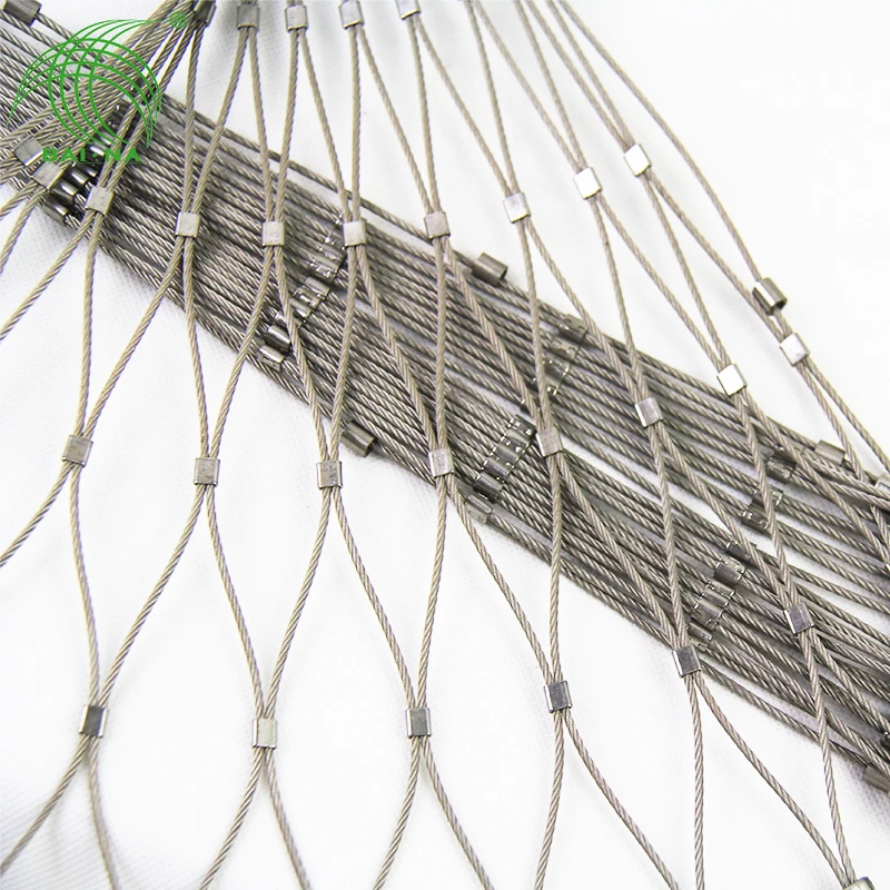 Outdoor Flexible Ferruled Type Stainless Steel Wire Rope Mesh Net For ...
