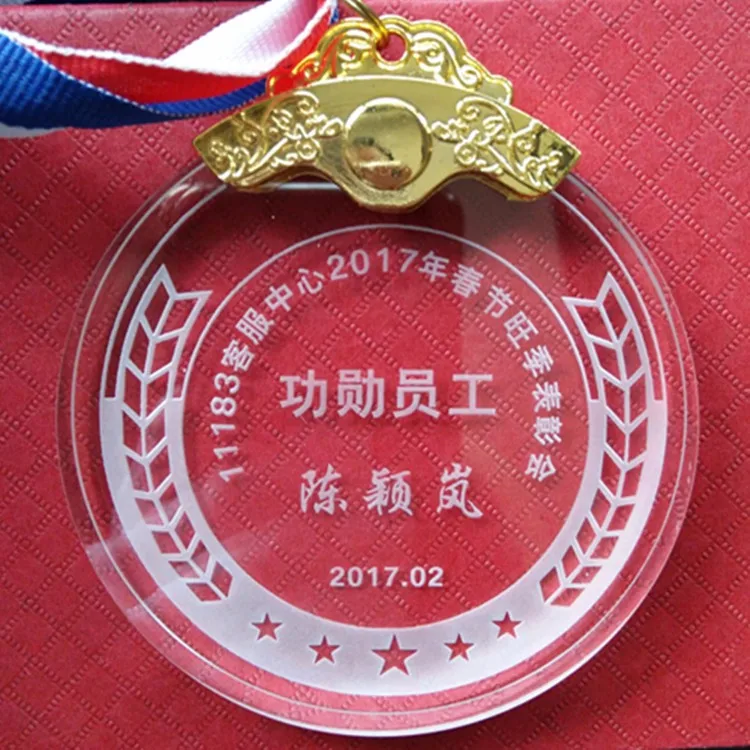 K9 Crystal Medal Cheap Wholesale Custom Crystal Glass Medal For ...