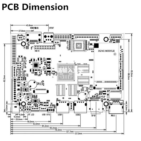 RK3288 Chip RJ45 WIFI USB Video Player - Media Controller