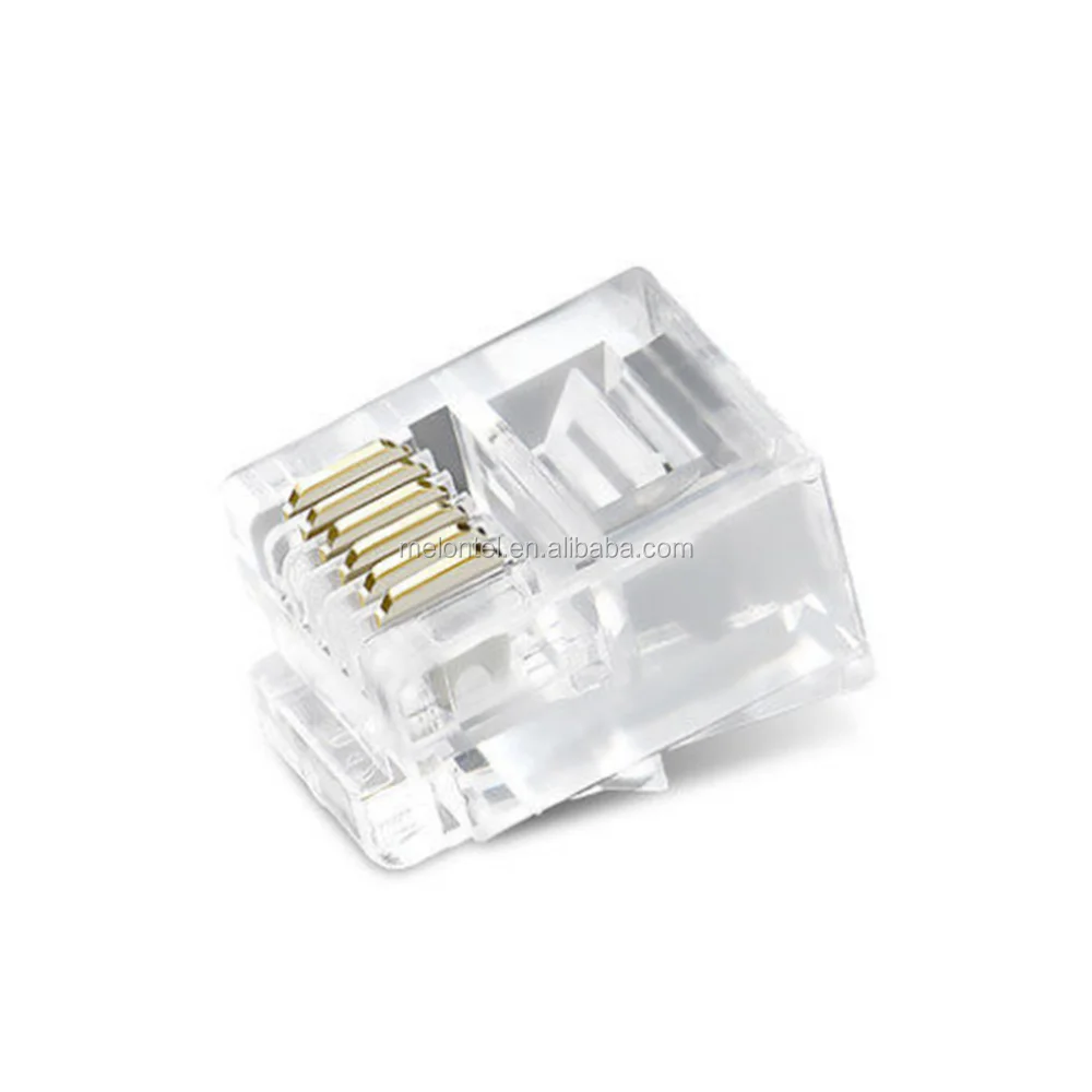 Wholesale RJ12 6P6C Male Connector CAT3 Copper Cable Plug