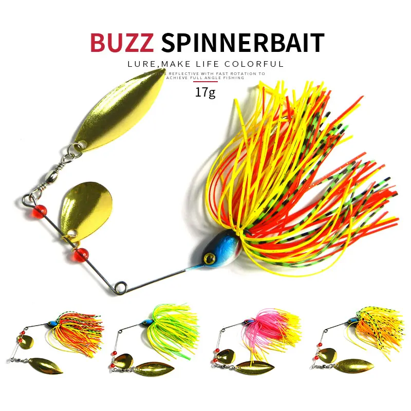 Spinner Baits Double Blade Spoon Lure 16.3g Fishing Lures Buzz Bait Jig ...