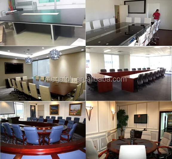 Meeting Table With Monitors Modern Black Glass Conference Table Hotel ...