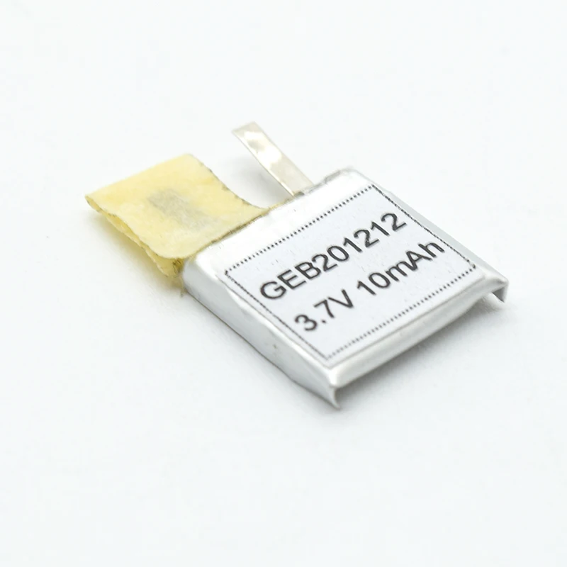 Ultra Thin 2mm Lipo Batteries - 10mah, 3.7V Rechargeable