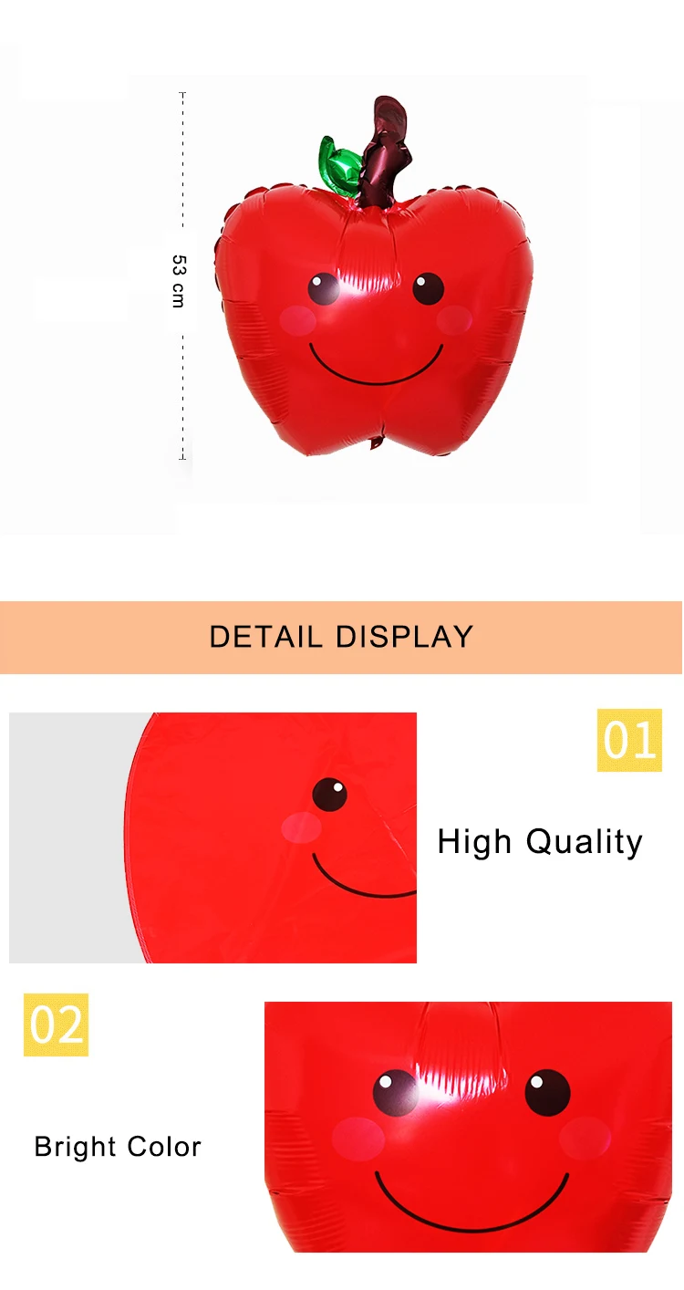 18 Inch Red Apple Helium Foil Balloon Christmas Decoration Merry ...