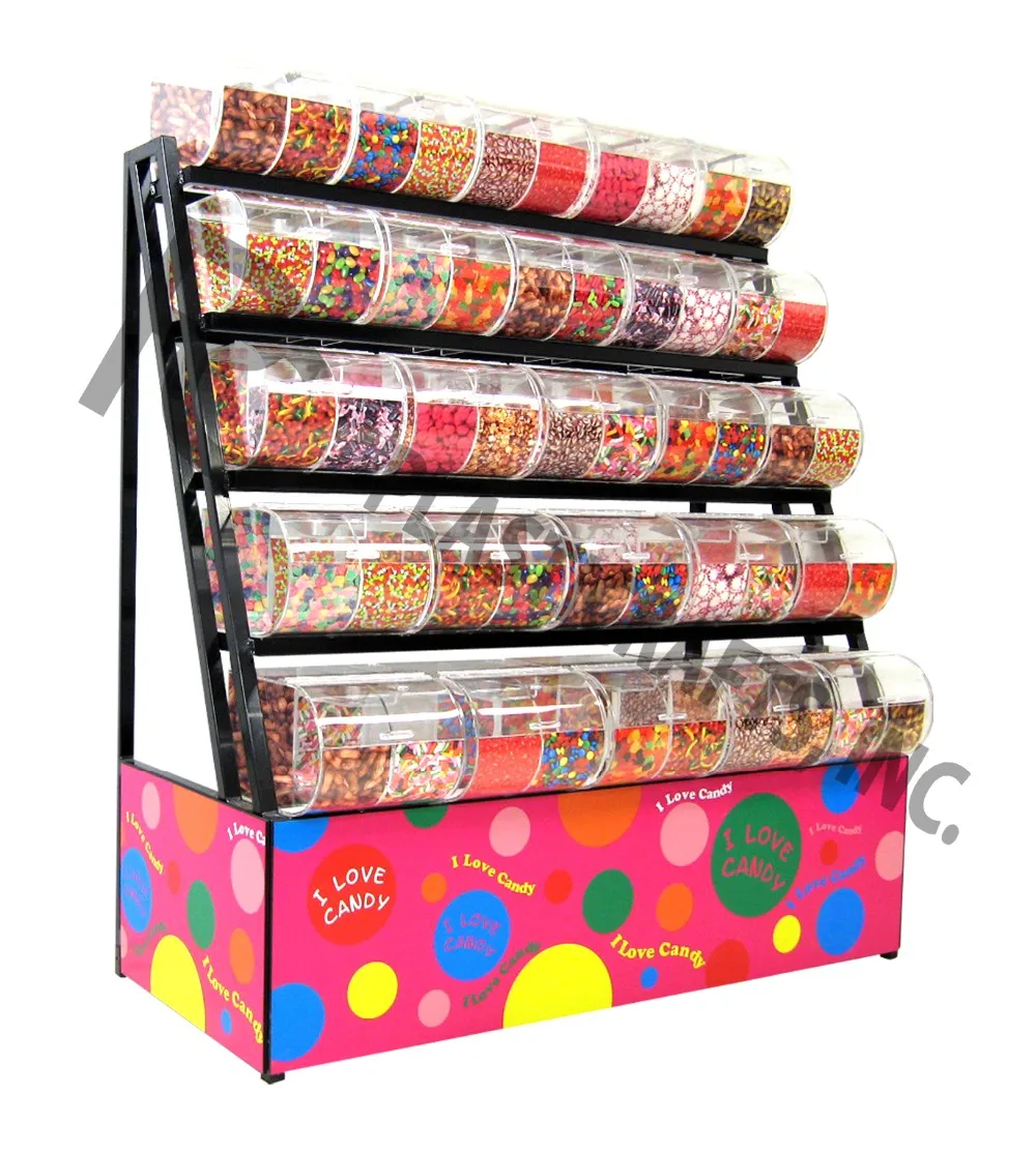 Floor Standing Supermarket And Store Candy Sweet /cereal/ Grain Display ...