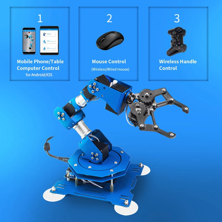 Unfinished Standard Version 6DOF Robot Arm - 6 Axis Aluminum