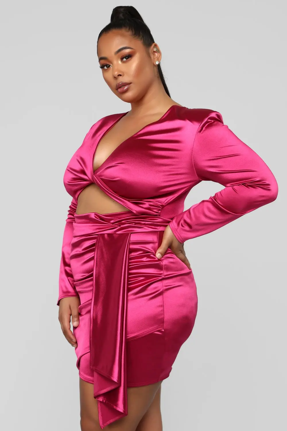 Shop Our Lady Satin Sexy Short Mini Night Dress - Anti-Wrinkle & Plus Size
