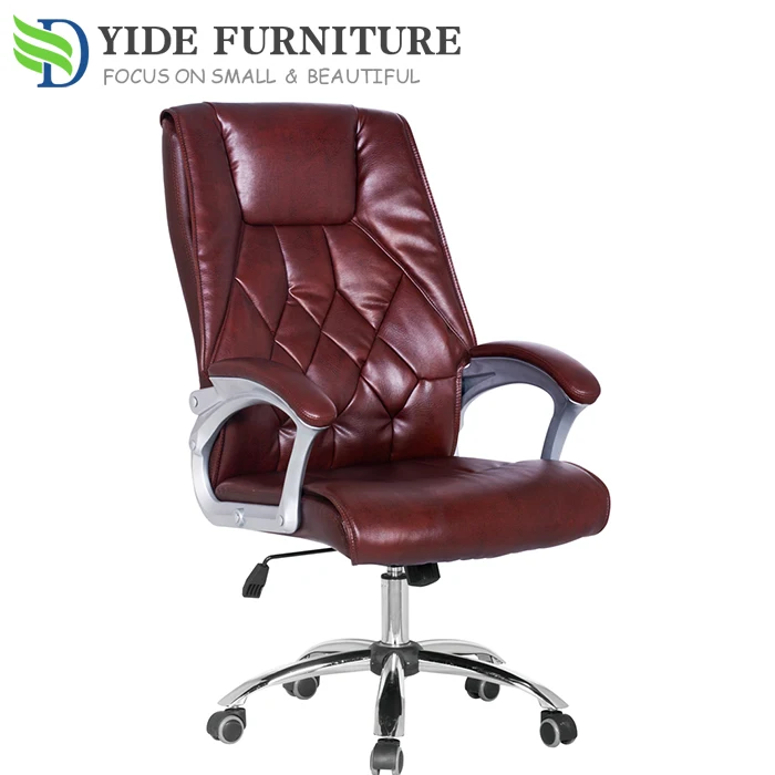 Classical Genuine Pu Leather Secretary Office Chair With Caster - Buy ...