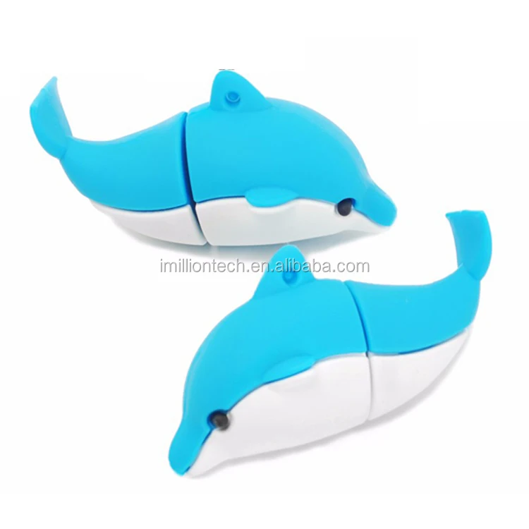 Custom Pvc Usb Stick Funny Dolphin Marine Animal Usb Flash Drive Bulk ...