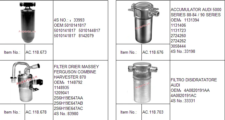 Refrigeration R134a Filter Drier Products from Ningbo Anchor Auto Parts ...