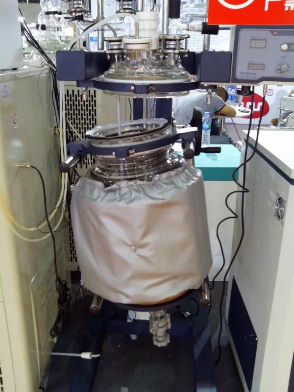 Motor Jacket Glass Chemical Reactor 20l With Thermal Insulation Cover ...