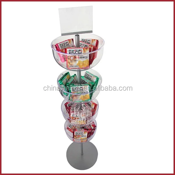 Clear Bowl Shape Retail Floor Display Stand - Buy Retail Floor Display ...