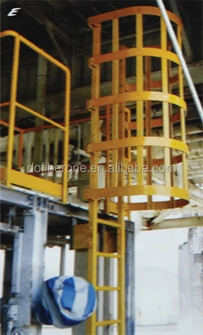 Frp Grp Fiberglass Cage Ladder - Anti-Corrosion & Insulation