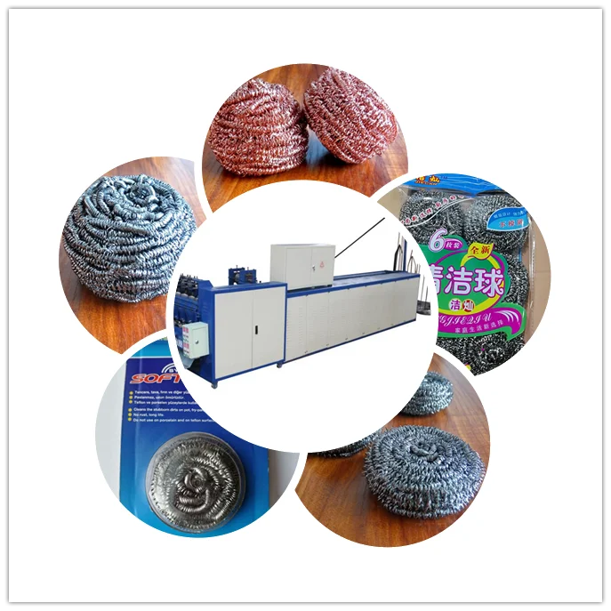 Galvanized Scrubber Stainless Steel Mesh Scourer Flat Wire Making ...