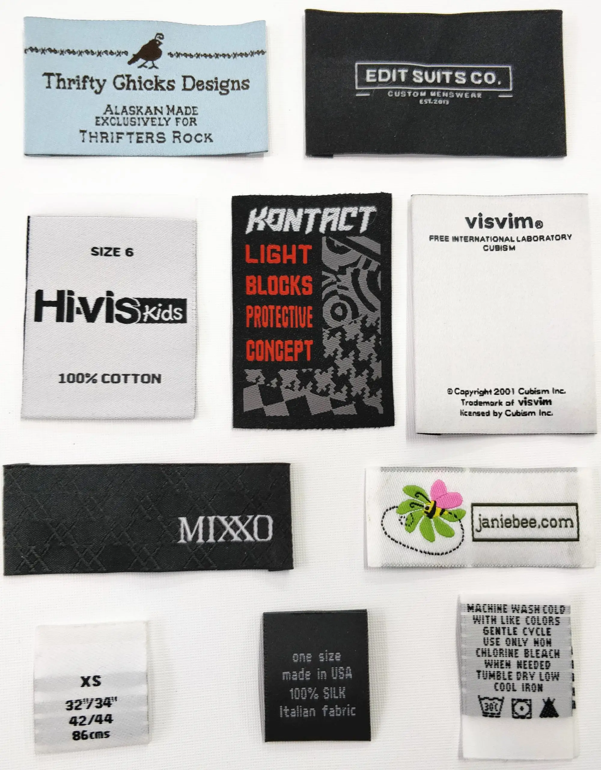 Multi Color Cheap Woven Garment Labels Custom Apparel Suit Labels - Buy ...
