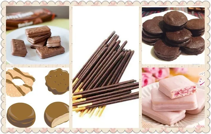 Cookie Date Bar Enrober Chocolate Coating Machine Table Top Chocolate ...