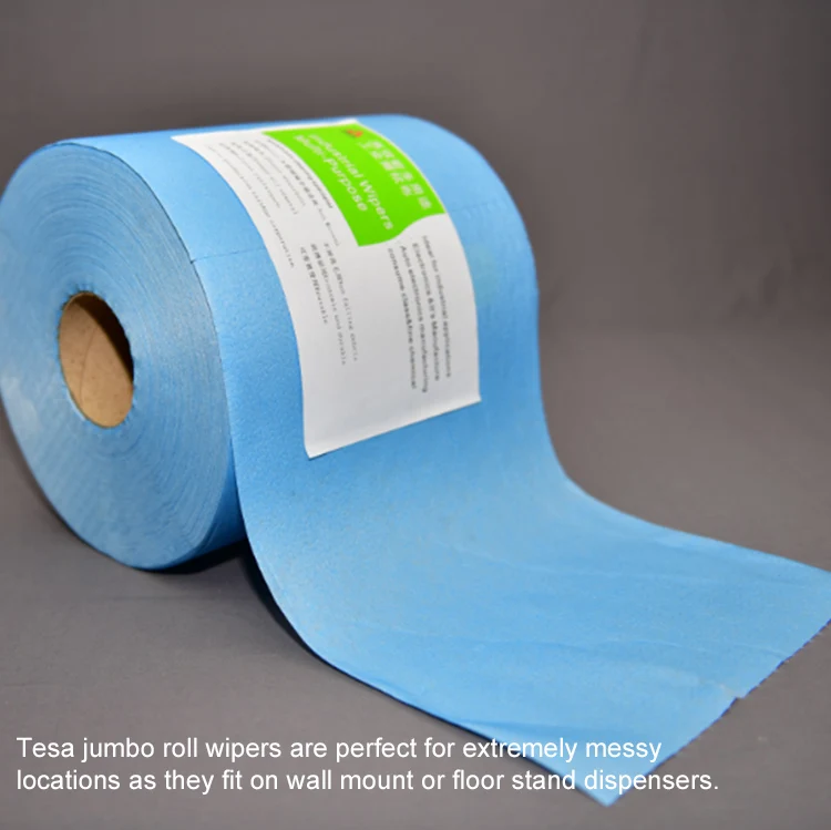 Wip-x8003y Best Oil Absorb Nonwoven Industrial Jumbo Blue Paper Rolls ...