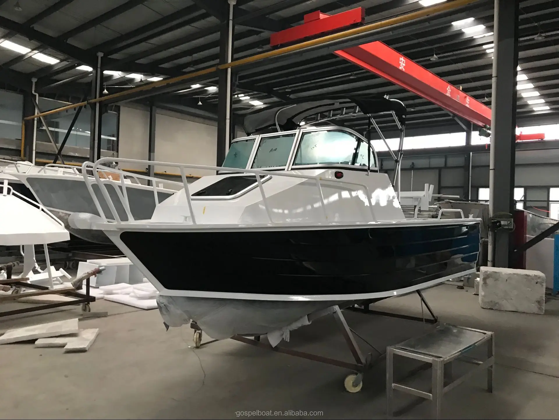 17FT Speed Aluminum Cuddy Cabin Fishing Boat with Outboard Engine