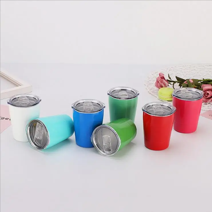 8oz Kid Tumblers Kids Cup Travel Mugs Double Wall Stainless Steel ...