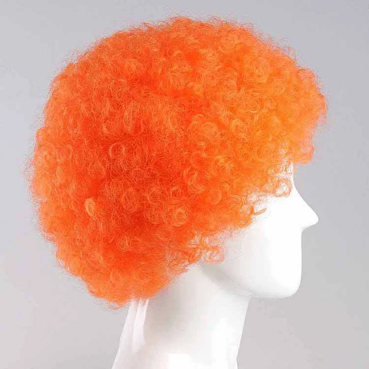 Orange Netherlands Football Game Afro Wave Football Wig - Buy Football ...