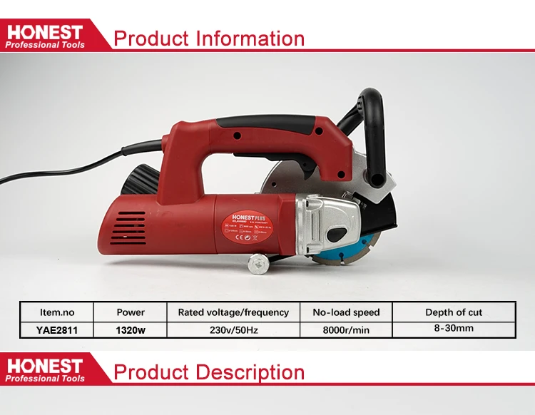 1320W Wall Cutting Machine - Precision Groove Chiseling