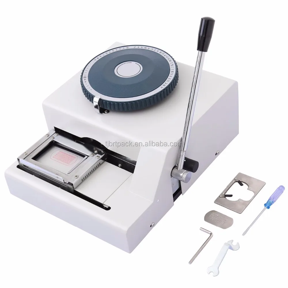 Stainless Steel Card Embossing Machine indent engraver 52 characters ...