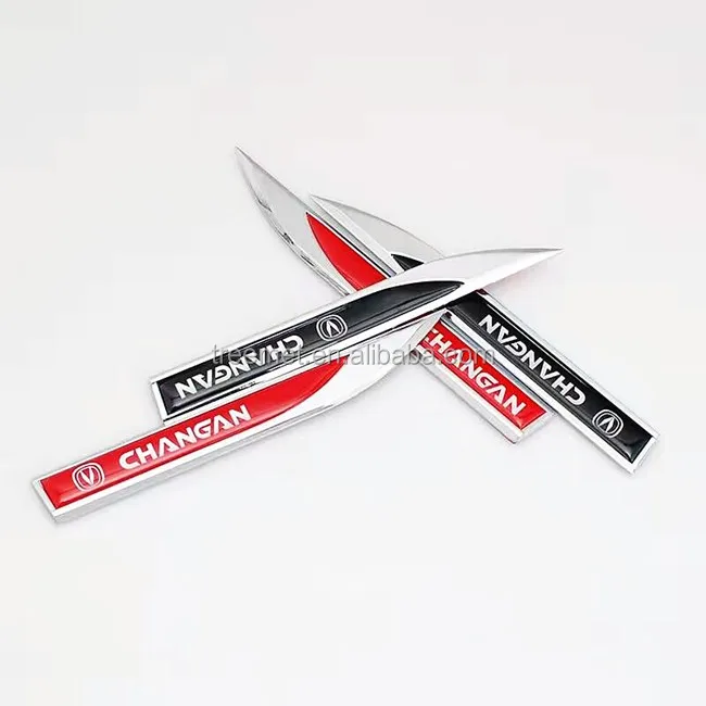 2pcs 3d Logo Motors Blade Decal Landmark Emblems Car Metal Stickers Tm ...