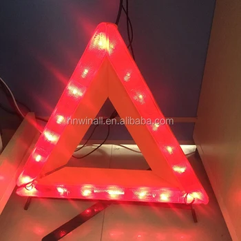 Red Flashing Led Warning Triangles As Emergency Sign - Buy Led Warning ...
