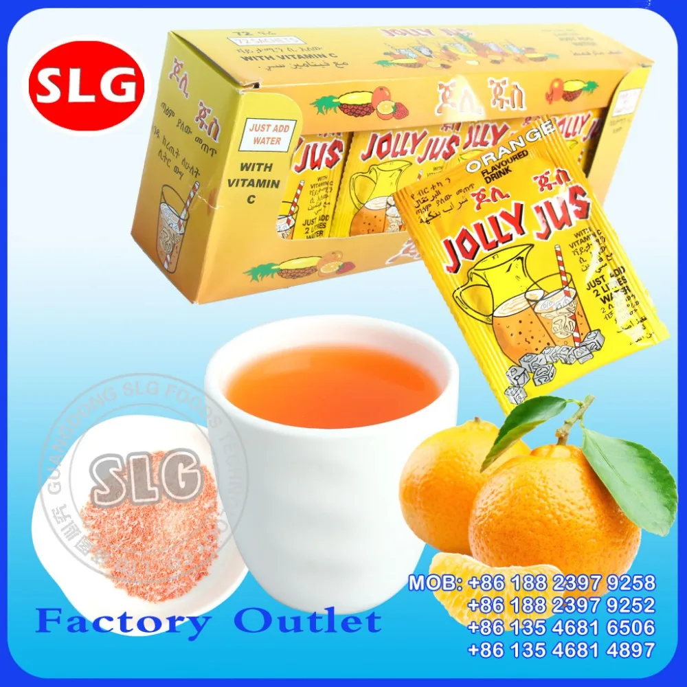 Fruit Flavors Sachet Packing Instant Jus Juice Powder Drink