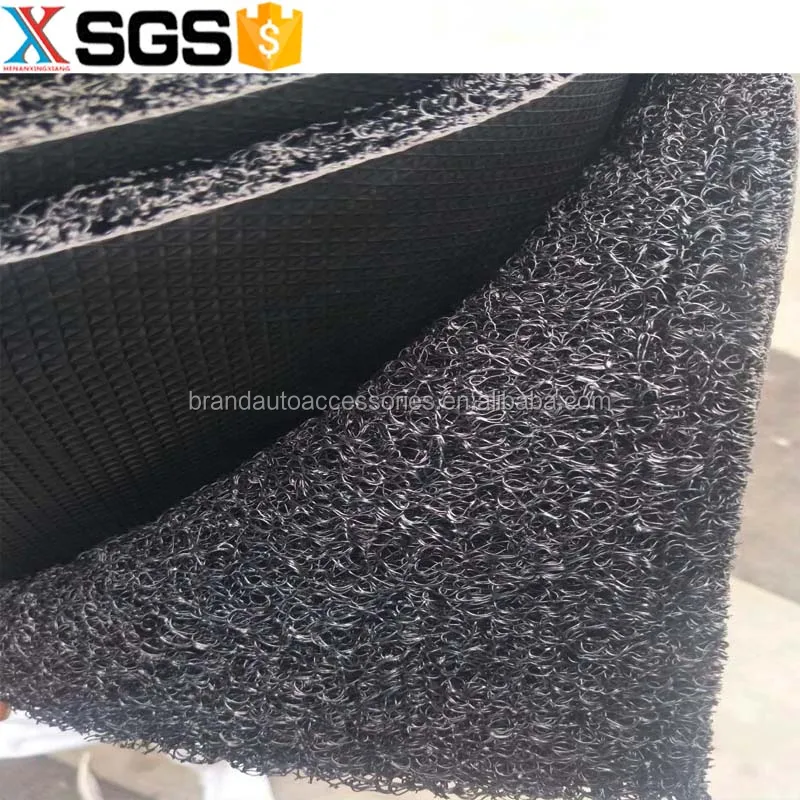 Pvc Anti-slip Top Cutting Spaghetti Pvc Coil Car Mat With Spike Backing ...