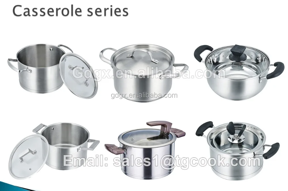 Stainless Steel 6 Pcs Cookware Set With Induction Capsuled Bottom - Buy ...