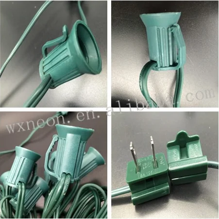 C9 Light Bulb Socket E17 Base - Durable PVC Lamp Holder