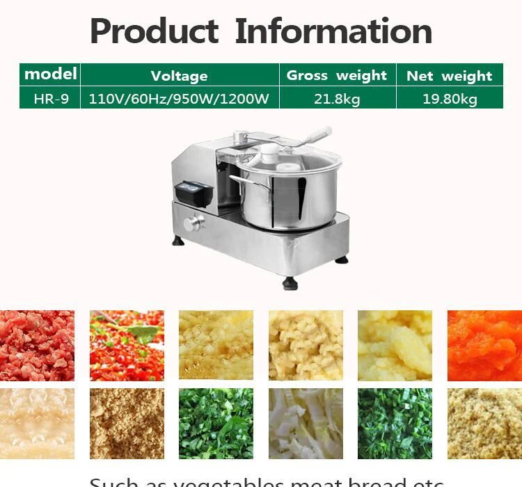 9L Stainless Steel Food Mixer - Efficient Cutting Chopper