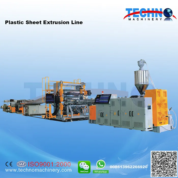 Pe Pp Ps Sheet Extrusion Production Line/single Screw Extruder Plastic ...