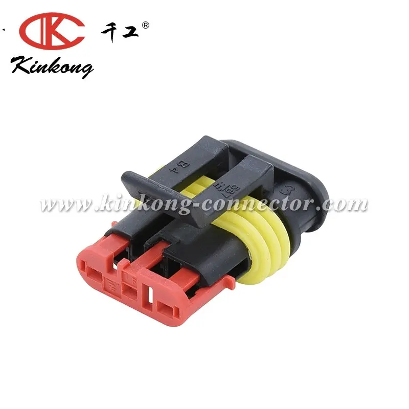 Te Connectivity 3 Pin Female Waterproof Automobile Connector 282087-1 ...