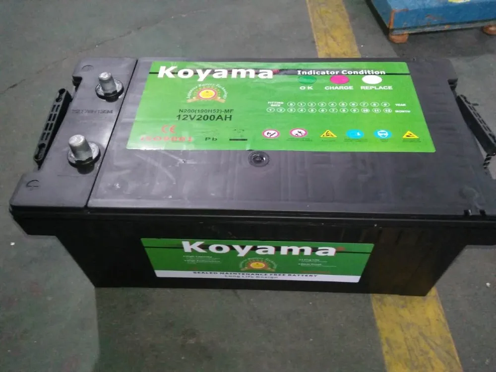 115f 51r Low Maintenance Free N120 Car Battery,Rechargeable Battery ...