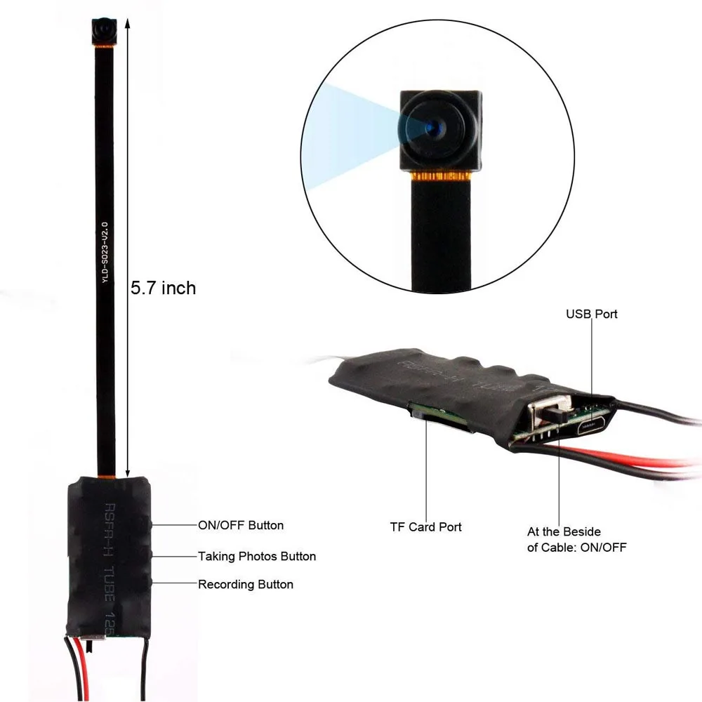 Hd 1080p Diy Hidden Camera Module Motion Detection Loop Recording Mini ...