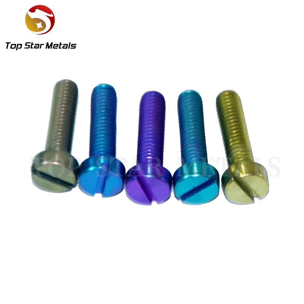 Din84 Titanium Bolt Ti Bolts M1.4 X3-6mm Din84 Flat Slotted Drive Micro ...