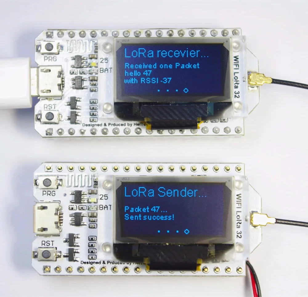 SX1278 Lora ESP32 0.96 Inch Blue OLED Display Kit - 433mhz
