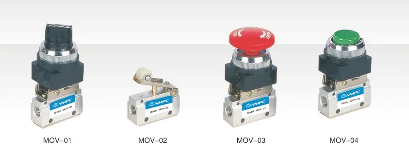 Mov Pneumatic Mechanical Valve 3 Way Aluminum Body Port 1/8 - Buy ...
