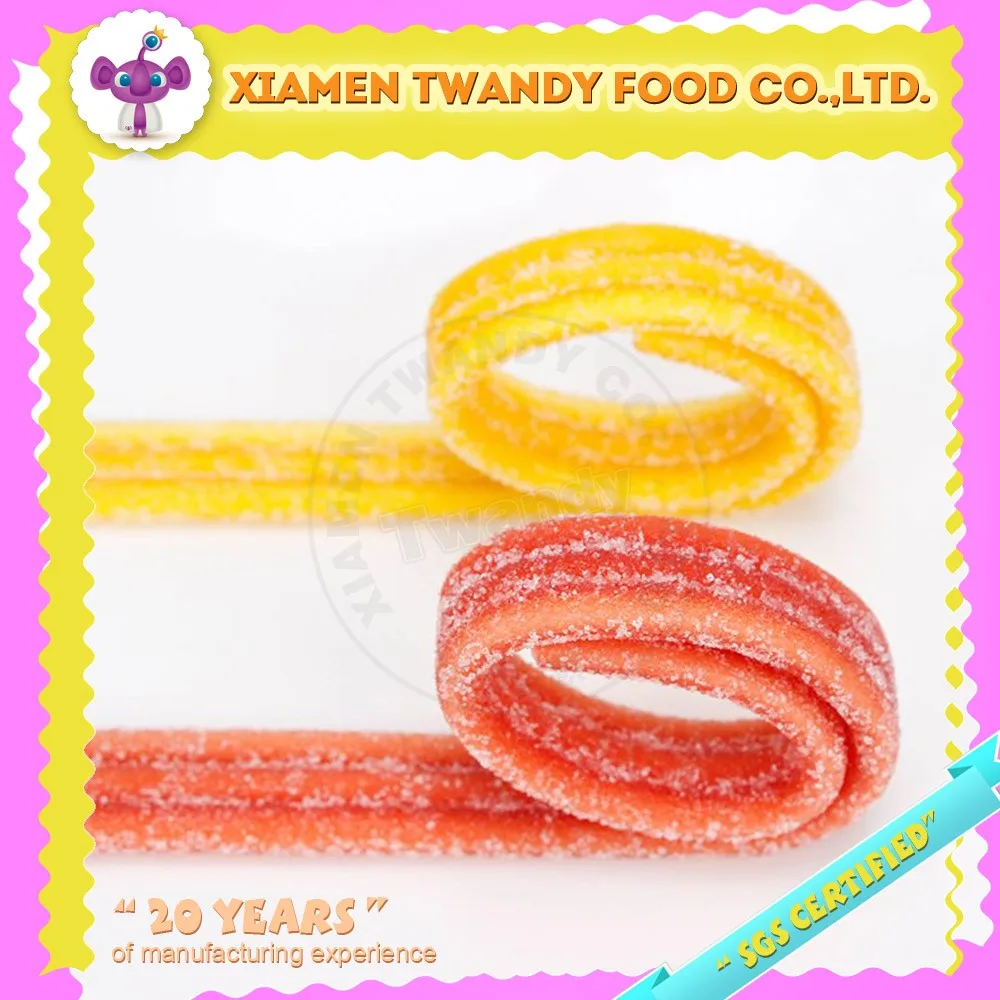 Strawberry Sour Rope Pectin Gummy Jelly Candy - Buy Sour Pectin Gummy ...