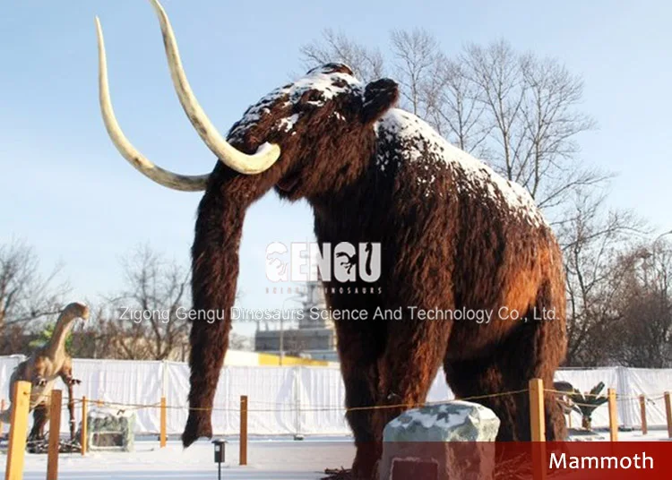 Big Size Robot Animal Model Animatronic Mammoth for Kids